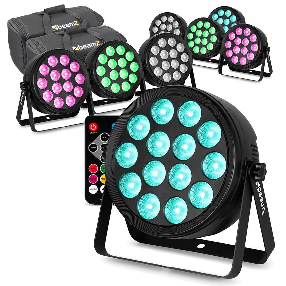 Set van 8 BeamZ BCC145 LED PAR in flightbags kopen?