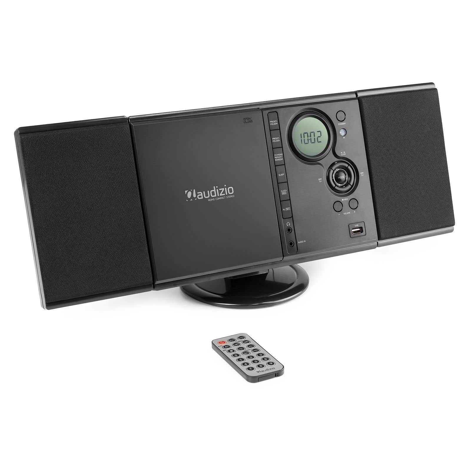 Audizio Reims Bluetooth stereo set met CD speler, radio en afneembare ...
