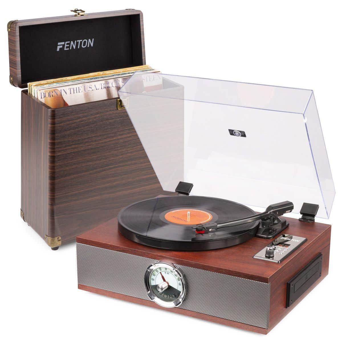 Fenton RP180 platenspeler met Bluetooth, radio, CD speler en ...