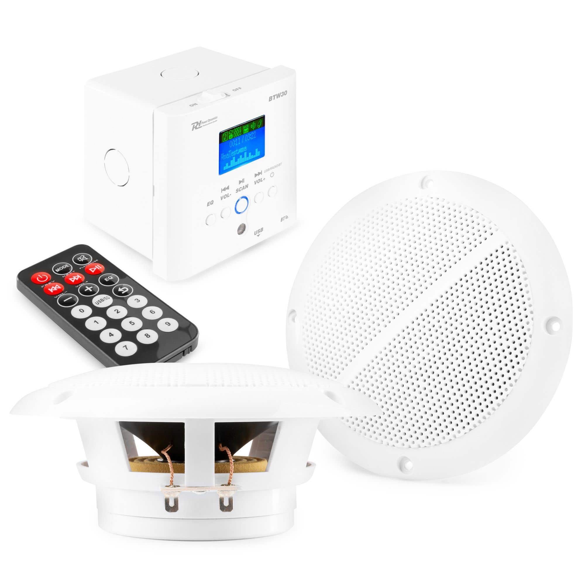 Power Dynamics BTW30 inbouw stereo versterker met Bluetooth en ...