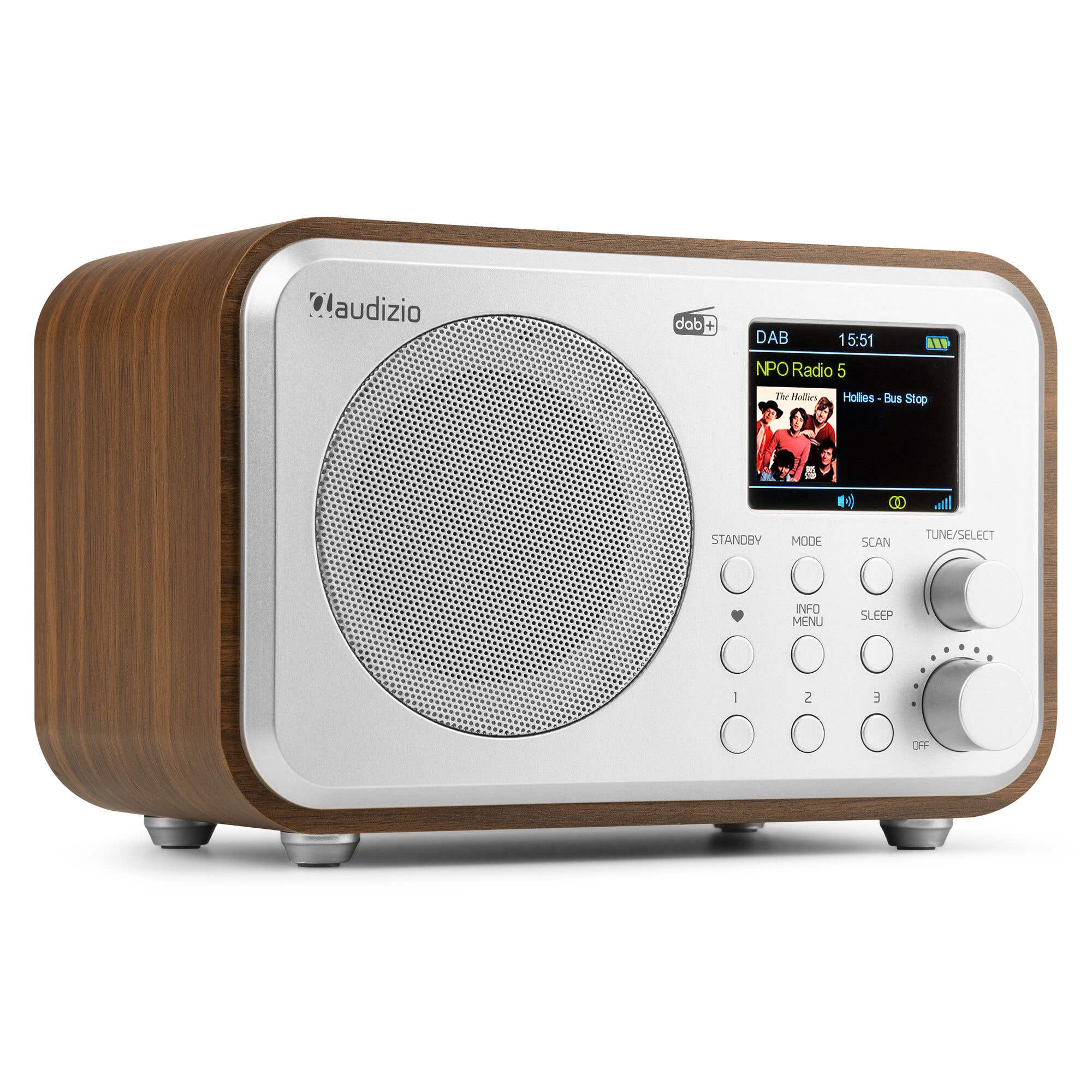 Audizio Milan draagbare DAB radio met Bluetooth, FM radio en accu - Silver kopen?