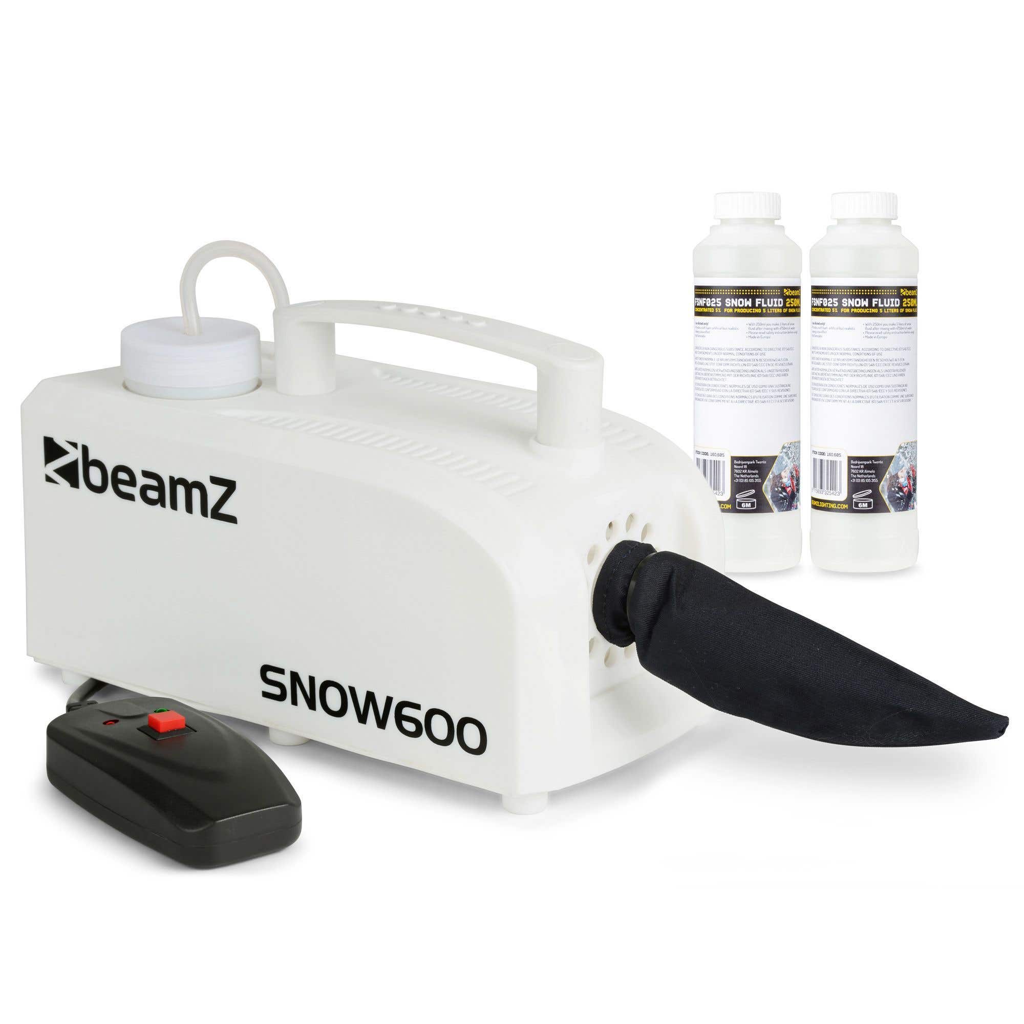 BeamZ SNOW600 sneeuwmachine met concentraat voor 10 liter ...