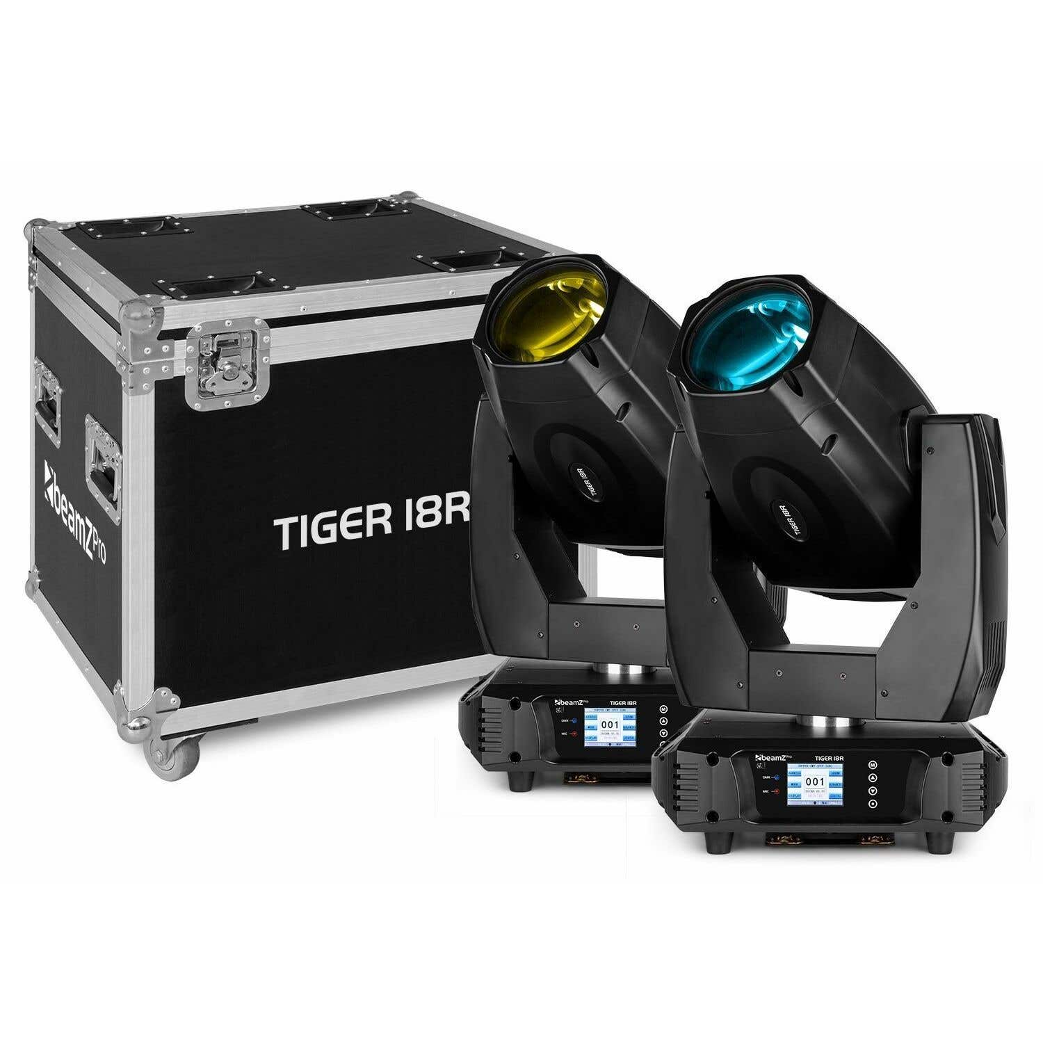 BeamZ Tiger 18R CMY moving head 380W - 2 stuks in flightcase kopen?