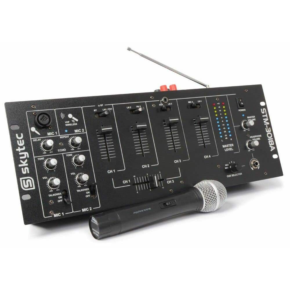 SkyTec STM-3018A 6-Kanaals Mixer met versterker en bluetooth