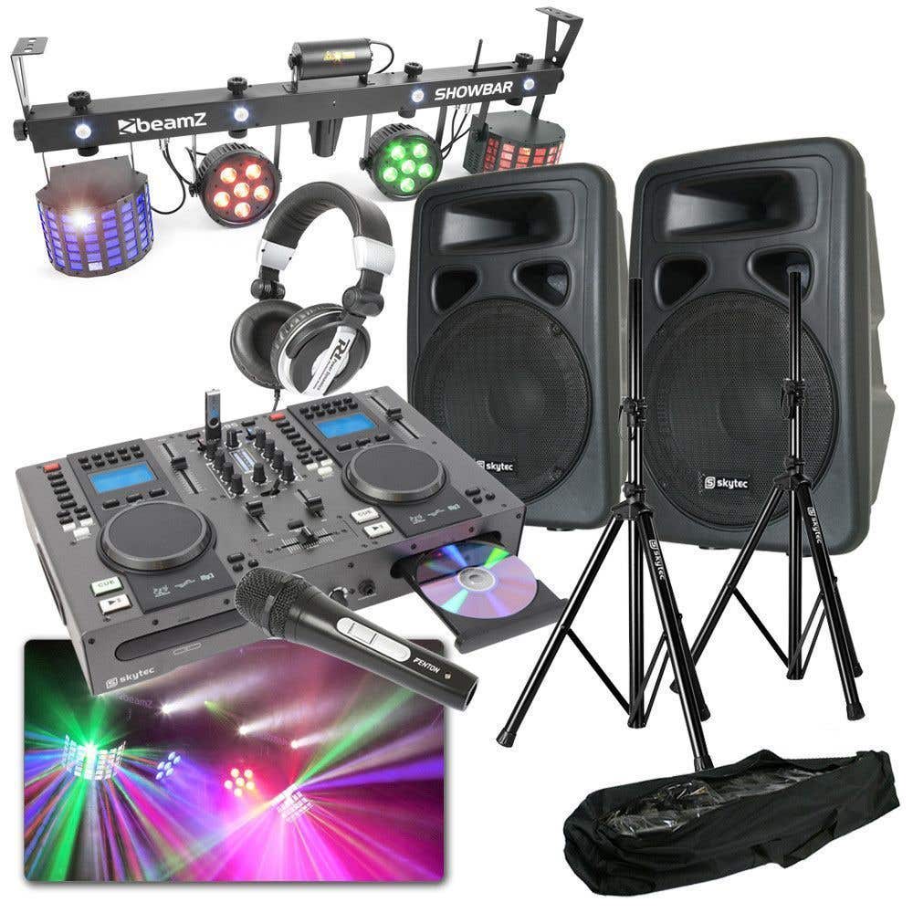SkyTec Complete DJ Set met Licht en Geluid! Start met je eigen disco!