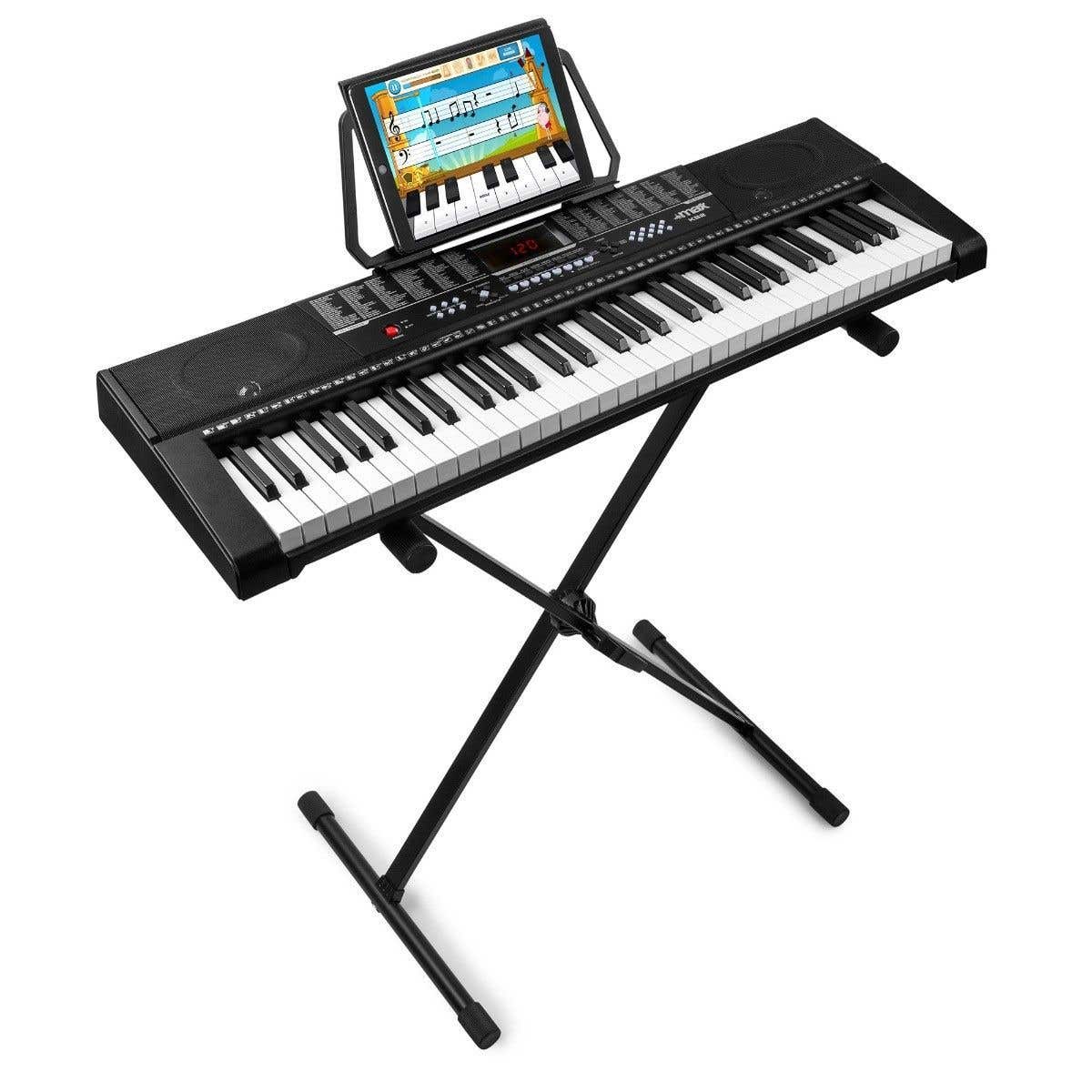 MAX KB2 keyboard met 61 toetsen, trainingsfunctie en keyboardstandaard ...