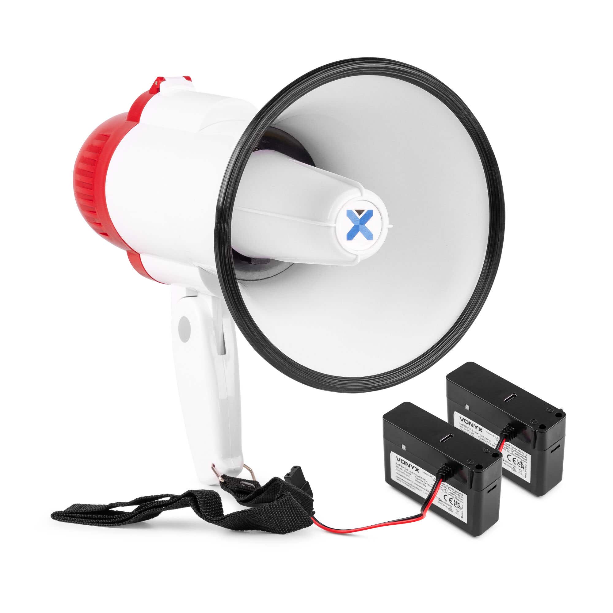 Vonyx MEG025 Megafoon set met twee lithium-ion accu’s kopen?